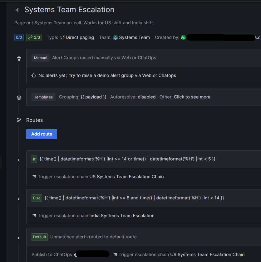 /escalate Slack Dropdown Duplicates Teams for Each Route in Direct ...