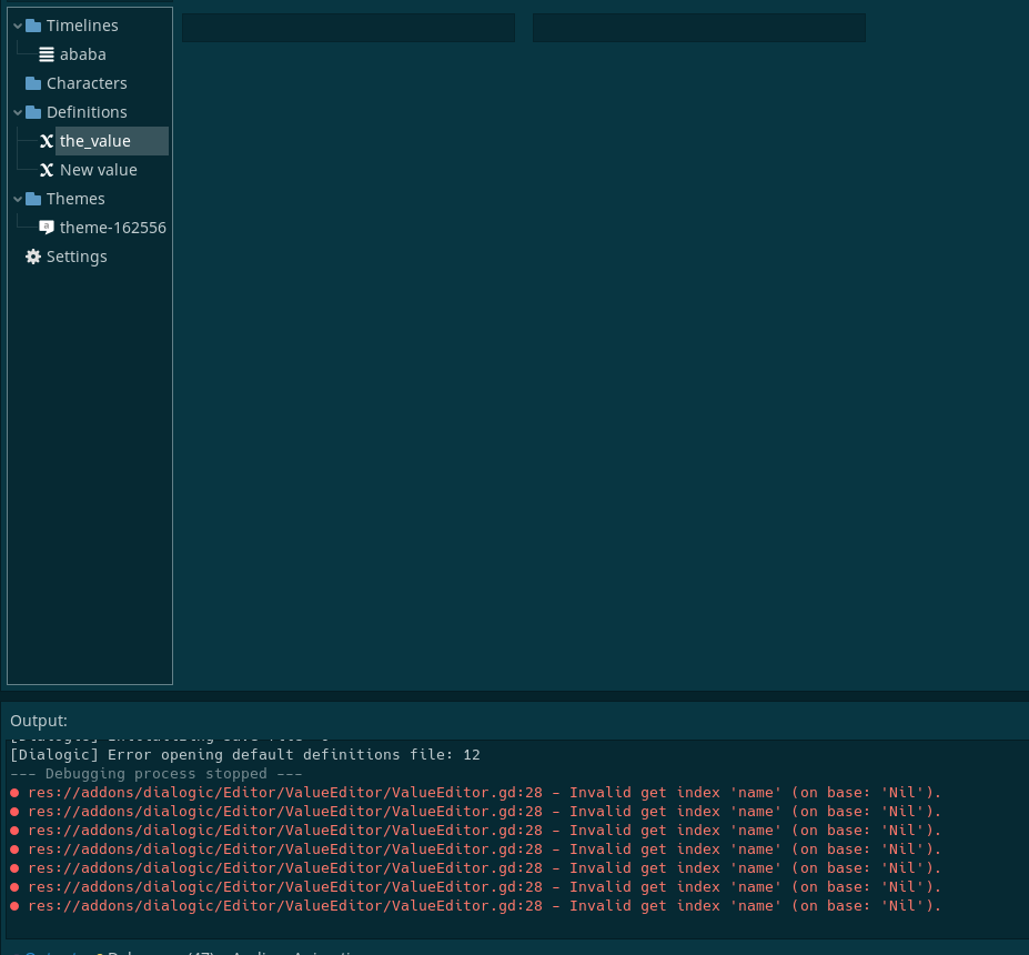 Errors pop up with definitions · Issue #388 · dialogic-godot/dialogic · GitHub
