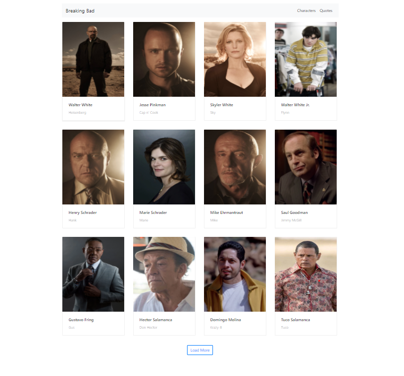 GitHub - ibrahimaykutbas/breaking-bad-api: Breaking Bad API ile dizideki karakterleri ve bu ...