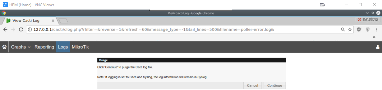 Purge Log · Issue #878 · Cacti/cacti · GitHub