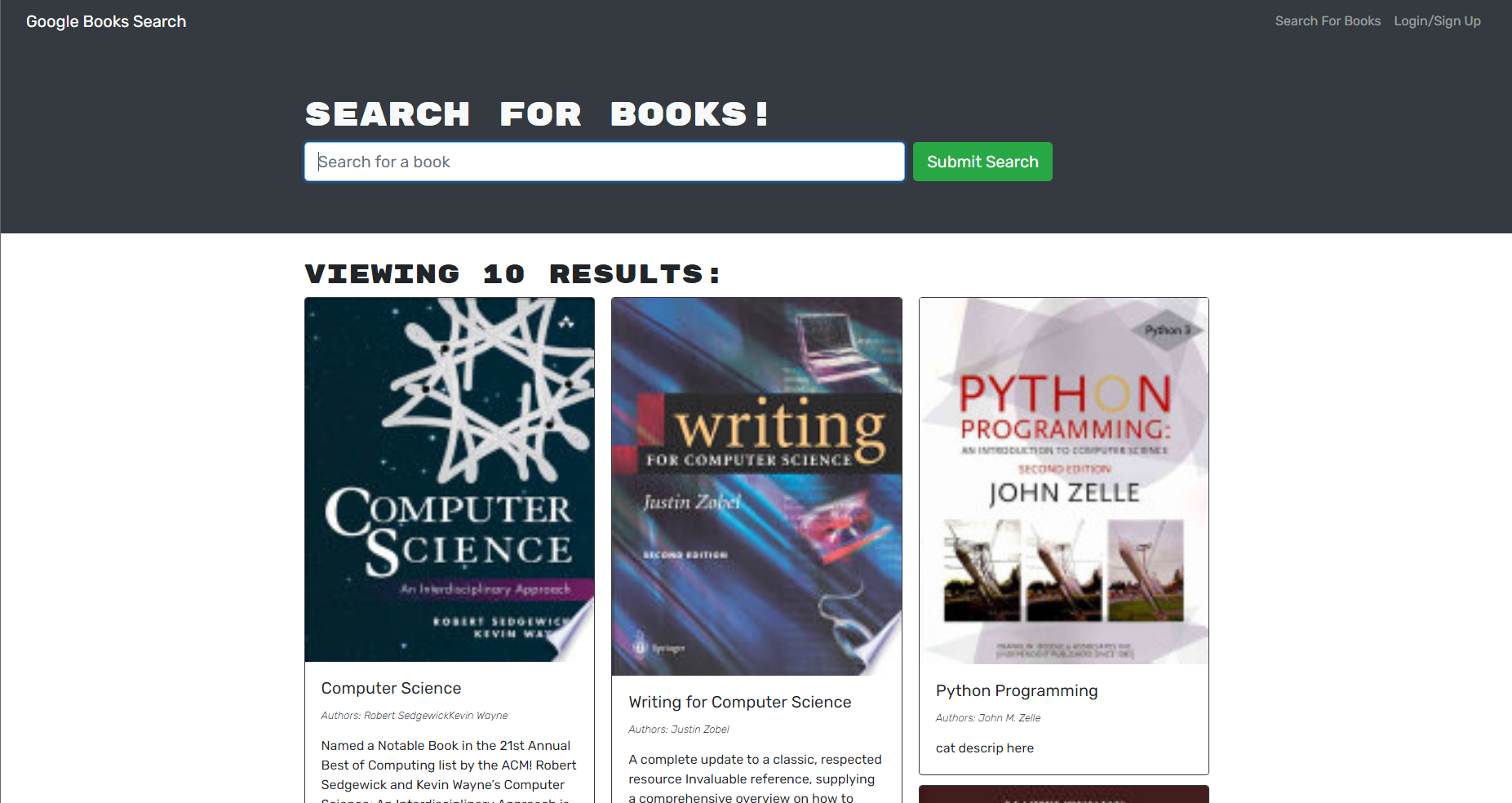 GitHub - BMore-Creative/Book-Search-Engine: Full-stack application ...