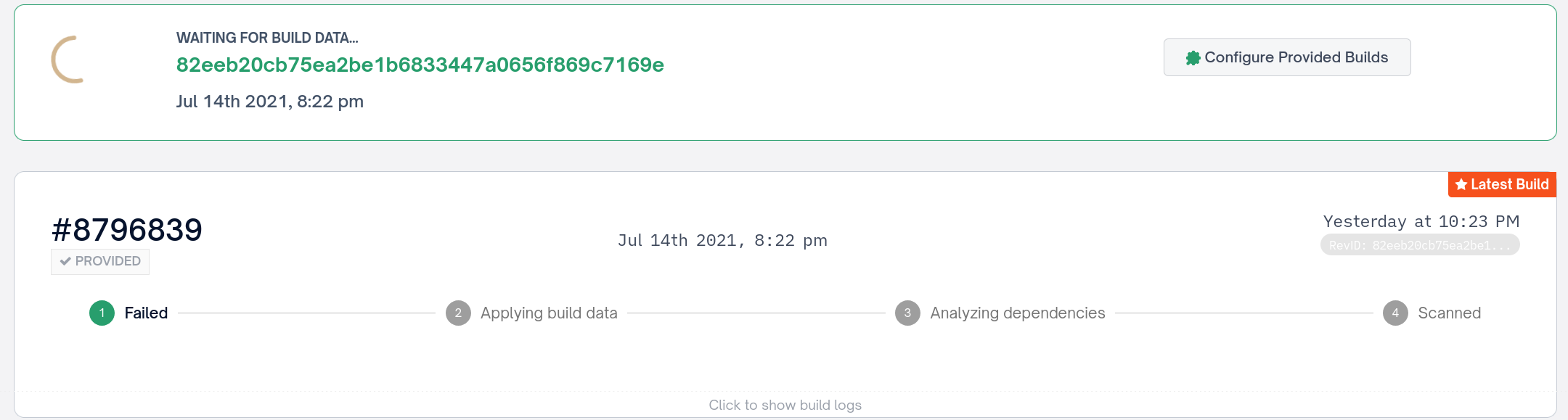fossa analysis failed on the remote server, job page fails to load logs · Issue #669 · fossas ...