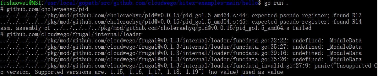 Go版本问题 · Issue #813 · cloudwego/kitex · GitHub