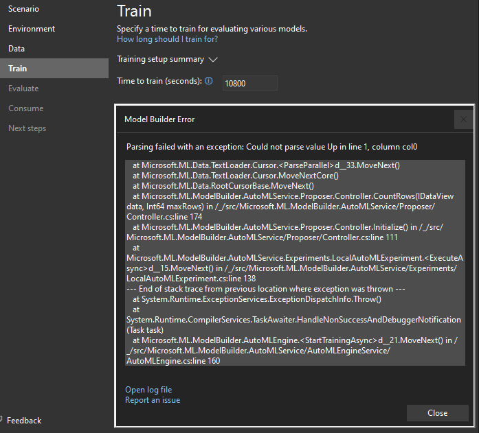 134 Columns parsing problems · Issue #2125 · dotnet/machinelearning-modelbuilder · GitHub