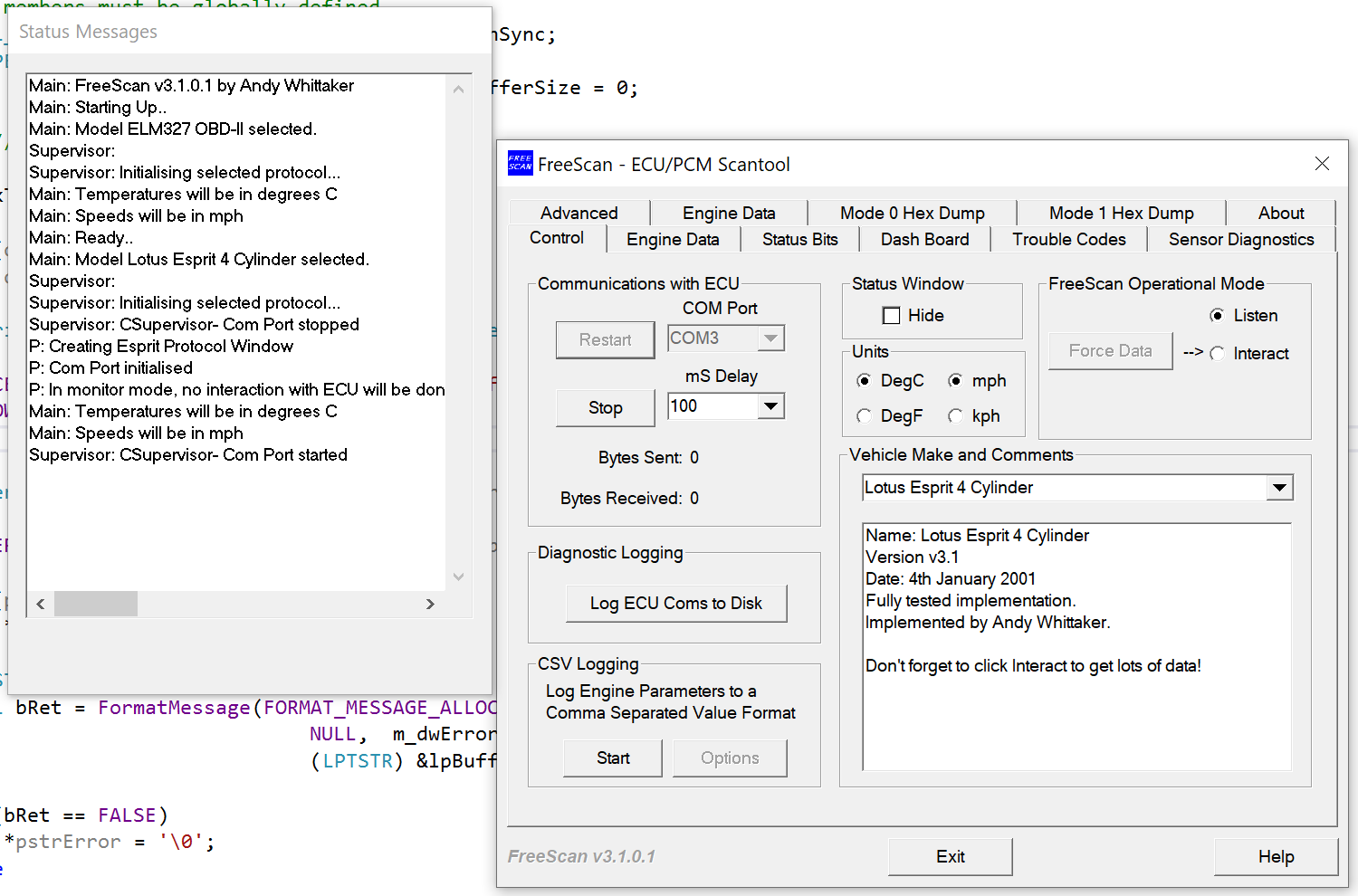 Running acrossed an issue when running the software. · Issue #1 · AndyWhittaker/FreeScan · GitHub