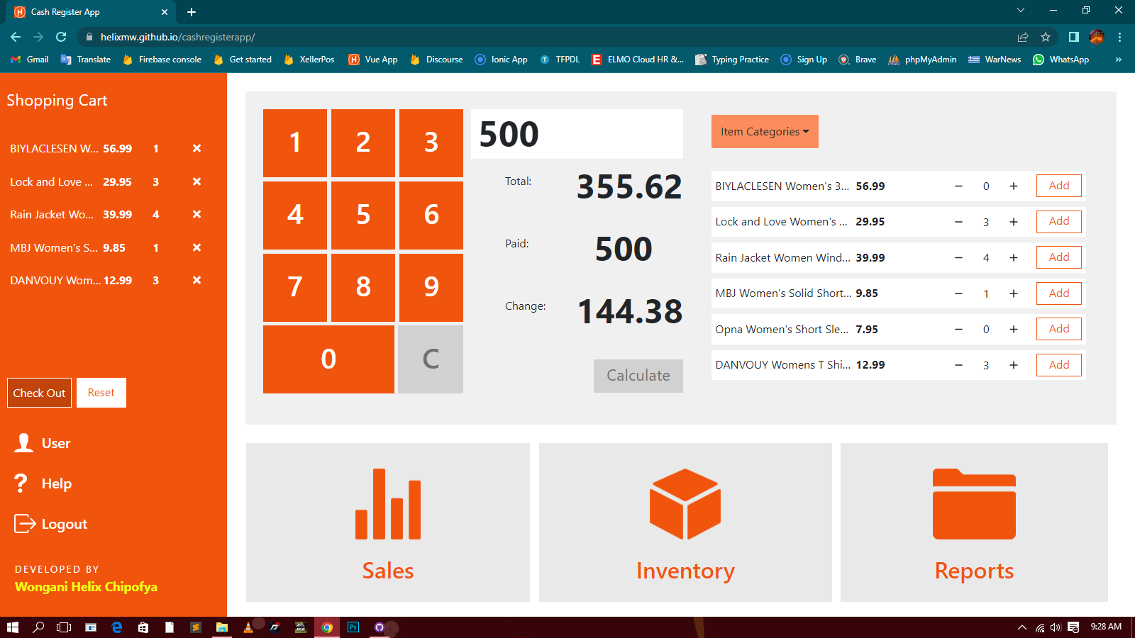 A Single Page Storefront Cash Register App A Single Page Storefront Cash Register App