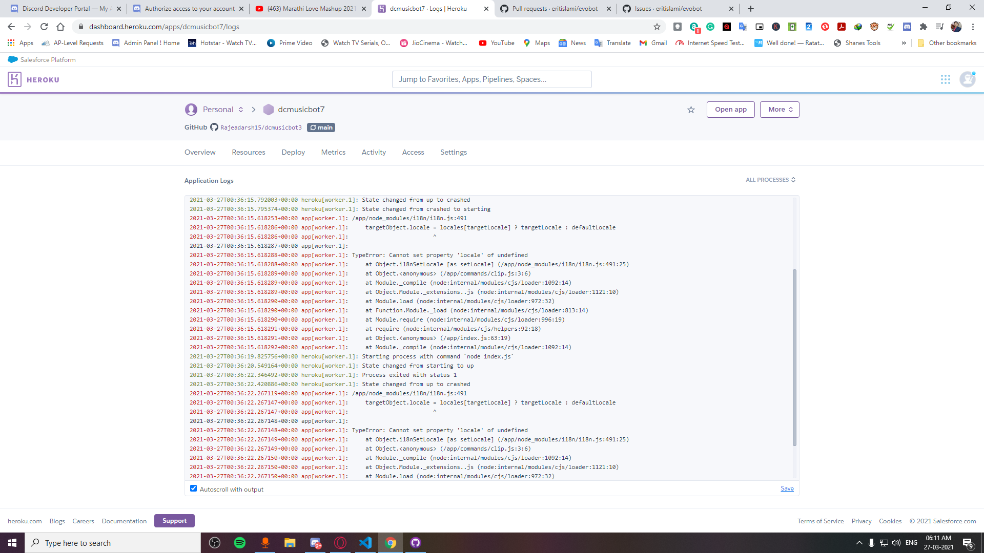 Bug: · Issue #690 · eritislami/evobot · GitHub