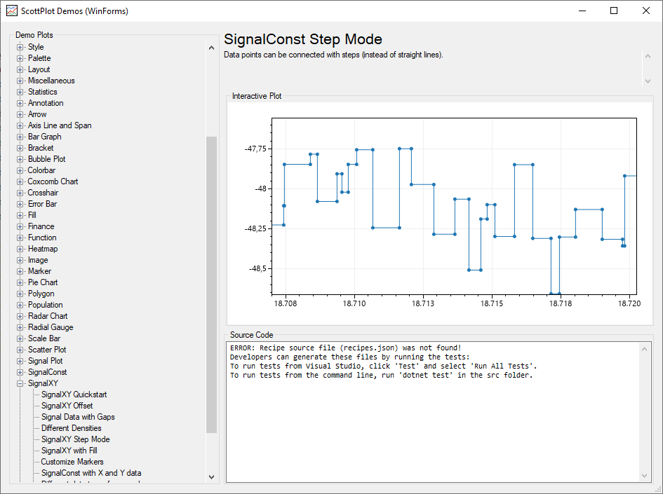 SignalXY: Too many markers drawn in step display mode · Issue #1896 · ScottPlot/ScottPlot · GitHub