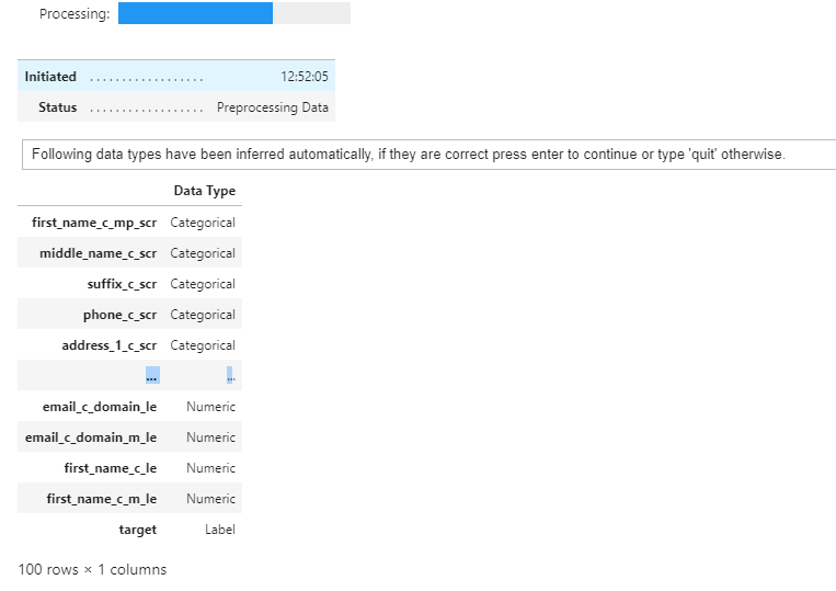 Pycaret Classification Setup How Do I Display All Rows Of The Data Types Dataframe · Issue