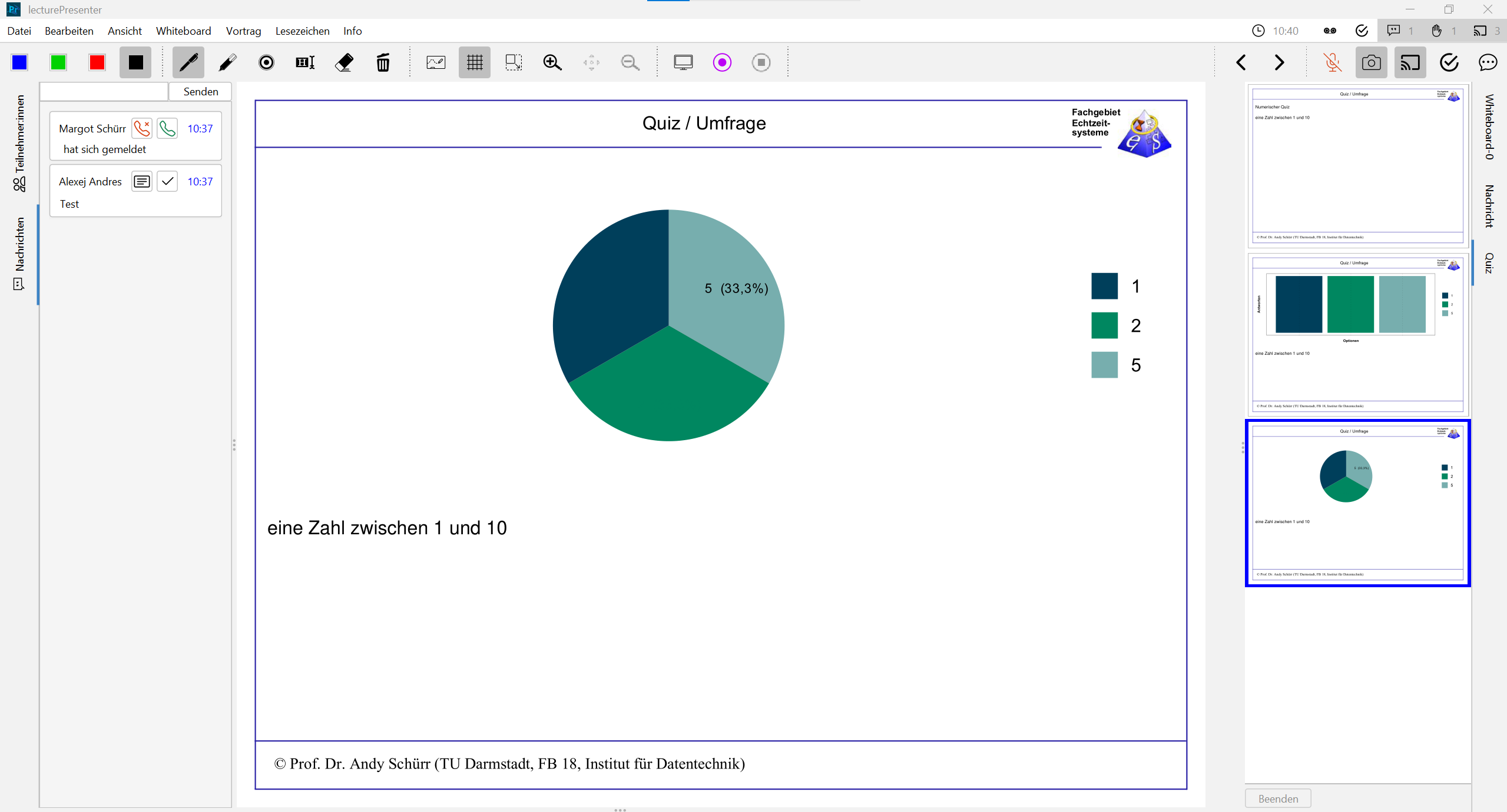 Presenter (V 5.1.682): Beschriften von Tortendiagramm bei numerischen ...