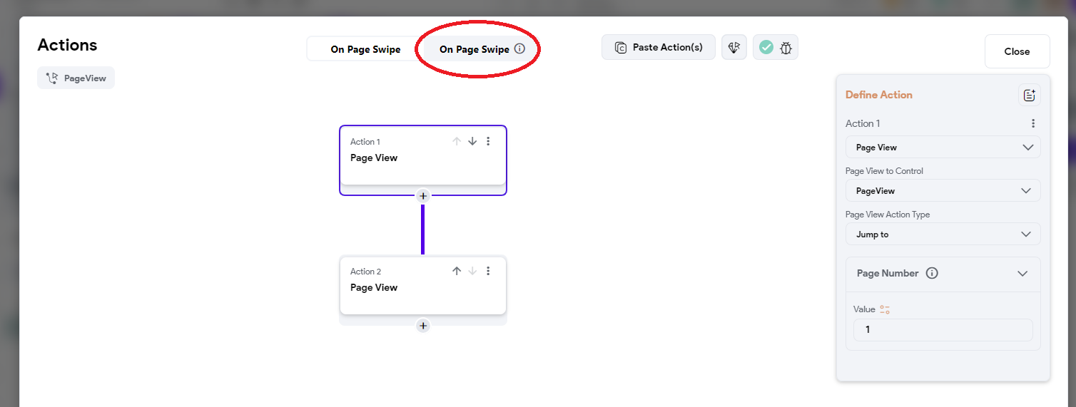 Wrong header in pageView action editor. "on swipe" instead of "on data change" · Issue #1171 ...