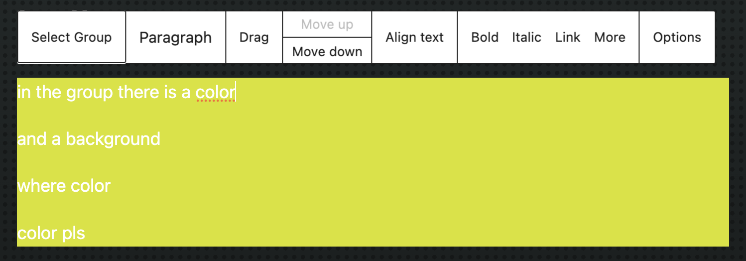 When a global Paragraph color is set, changing the text color of a Group with Paragraphs in it ...