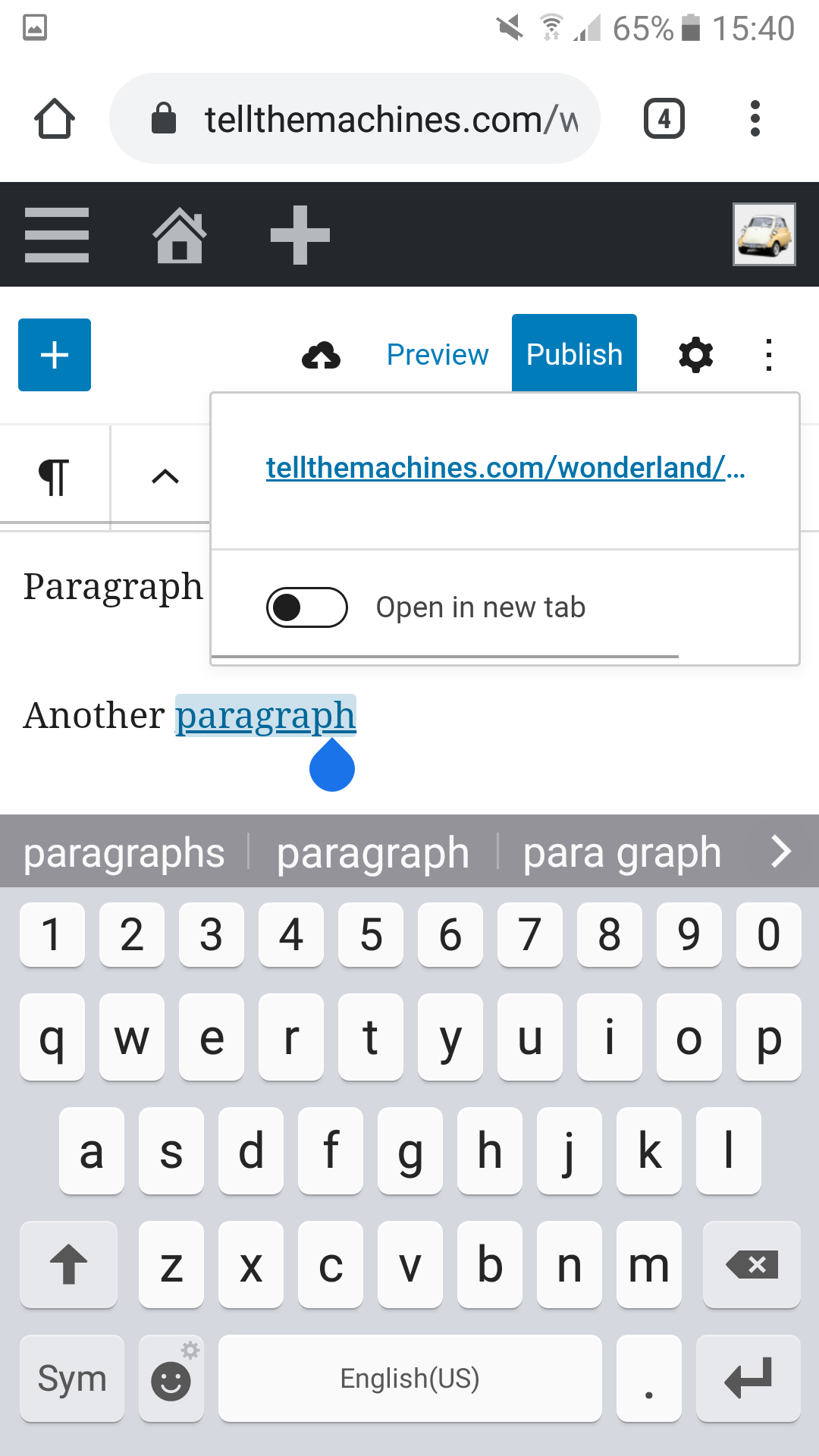 Can't access text formatting tools on hyperlinked text · Issue #24534 · WordPress/gutenberg · GitHub