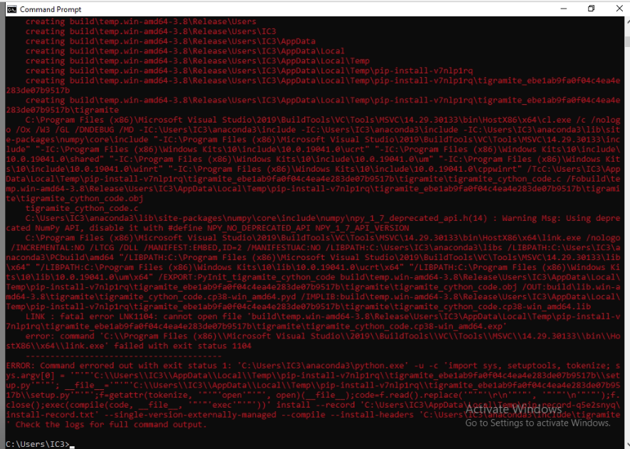 could not install tigramite in windows · Issue #142 · jakobrunge ...