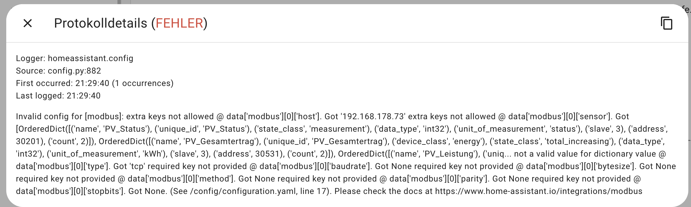 MODBUS stops working when doing Quick Reload · Issue #89368 · home-assistant/core · GitHub