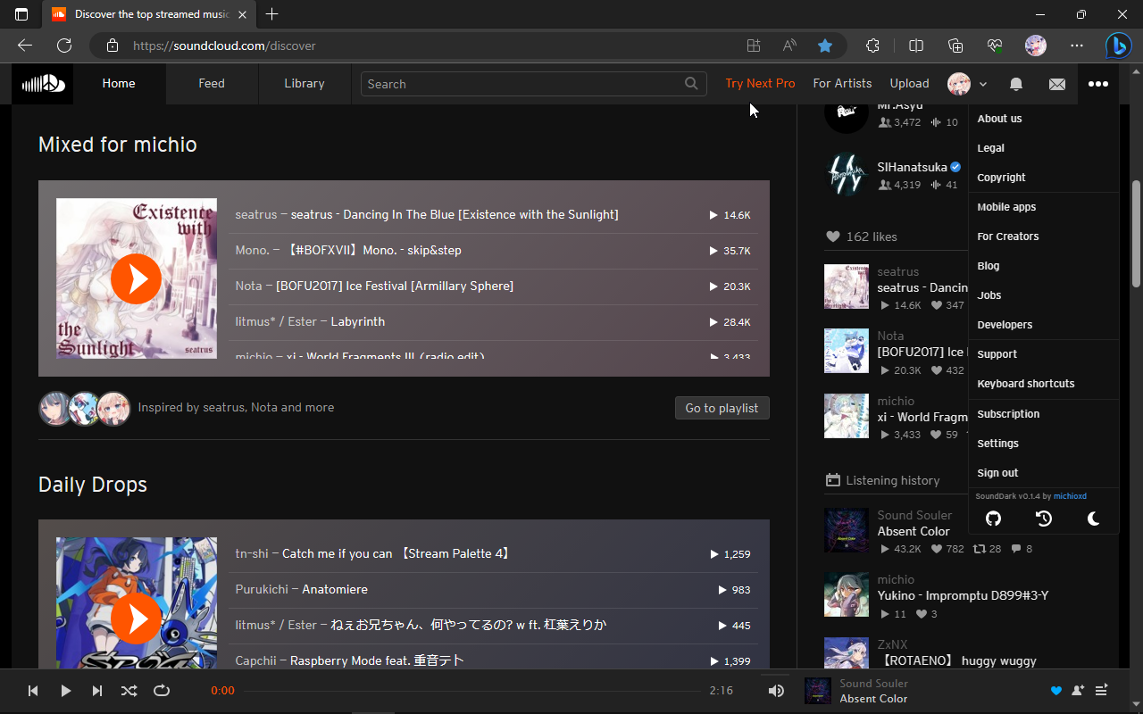 GitHub - michioxd/sounddark: A Chromium extension to get better Dark ...