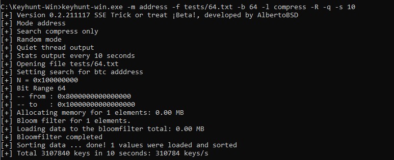 GitHub - CryptoXploit/Keyhunt-Win: Keyhunt Windows Version