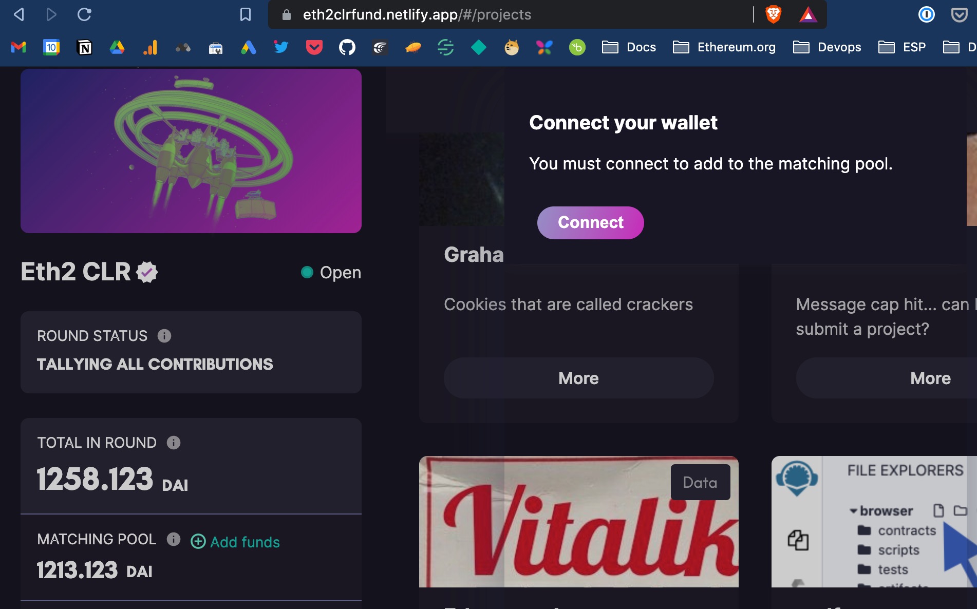 No ability to exit out of MatchingFundsModal · Issue #249 · ethereum/clrfund · GitHub