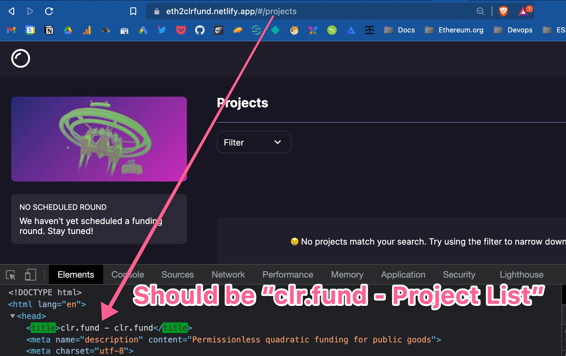 Title tags not working · Issue #489 · ethereum/clrfund · GitHub
