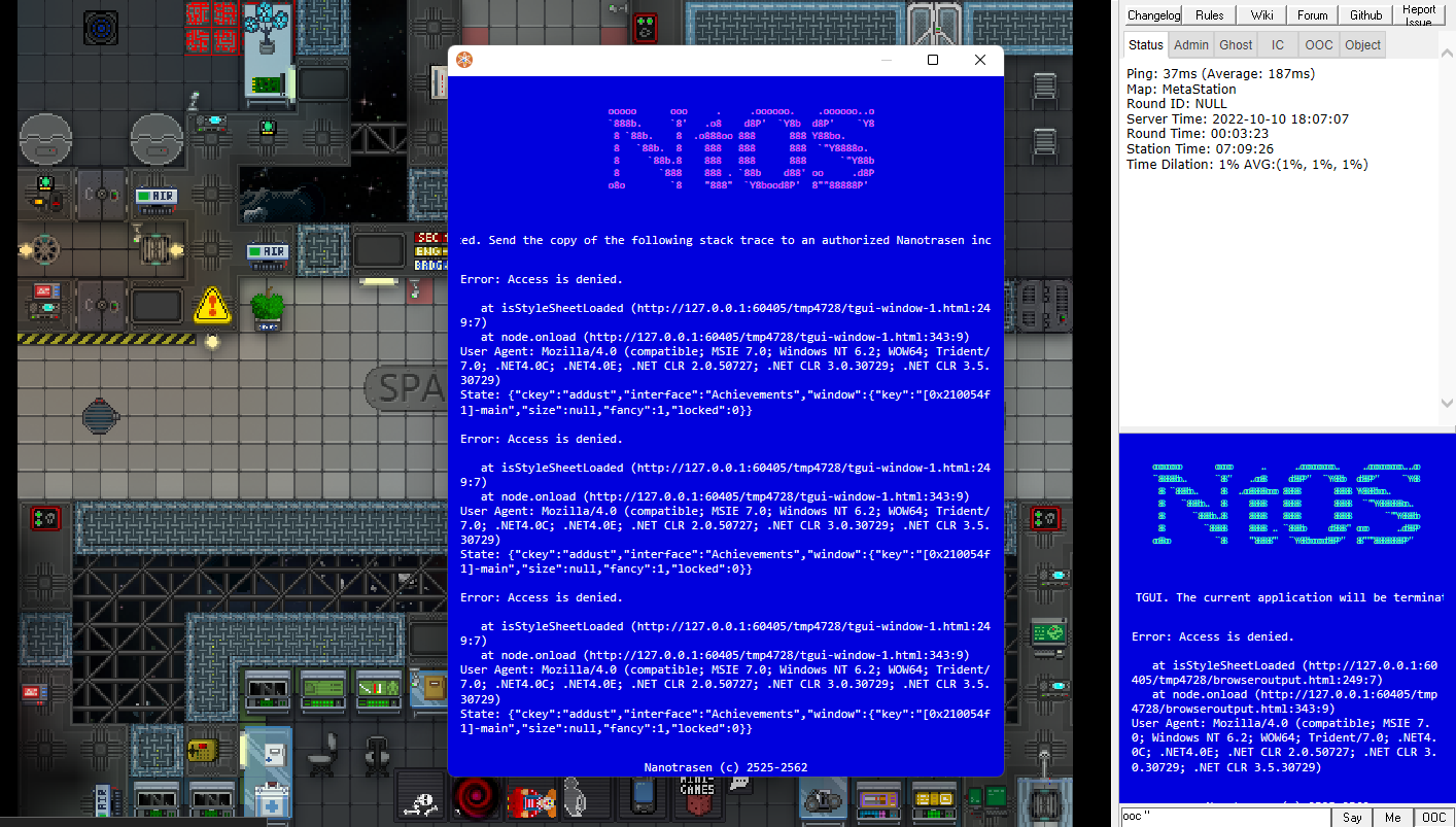 Access Denied on fancy chat · Issue #70433 · tgstation/tgstation · GitHub