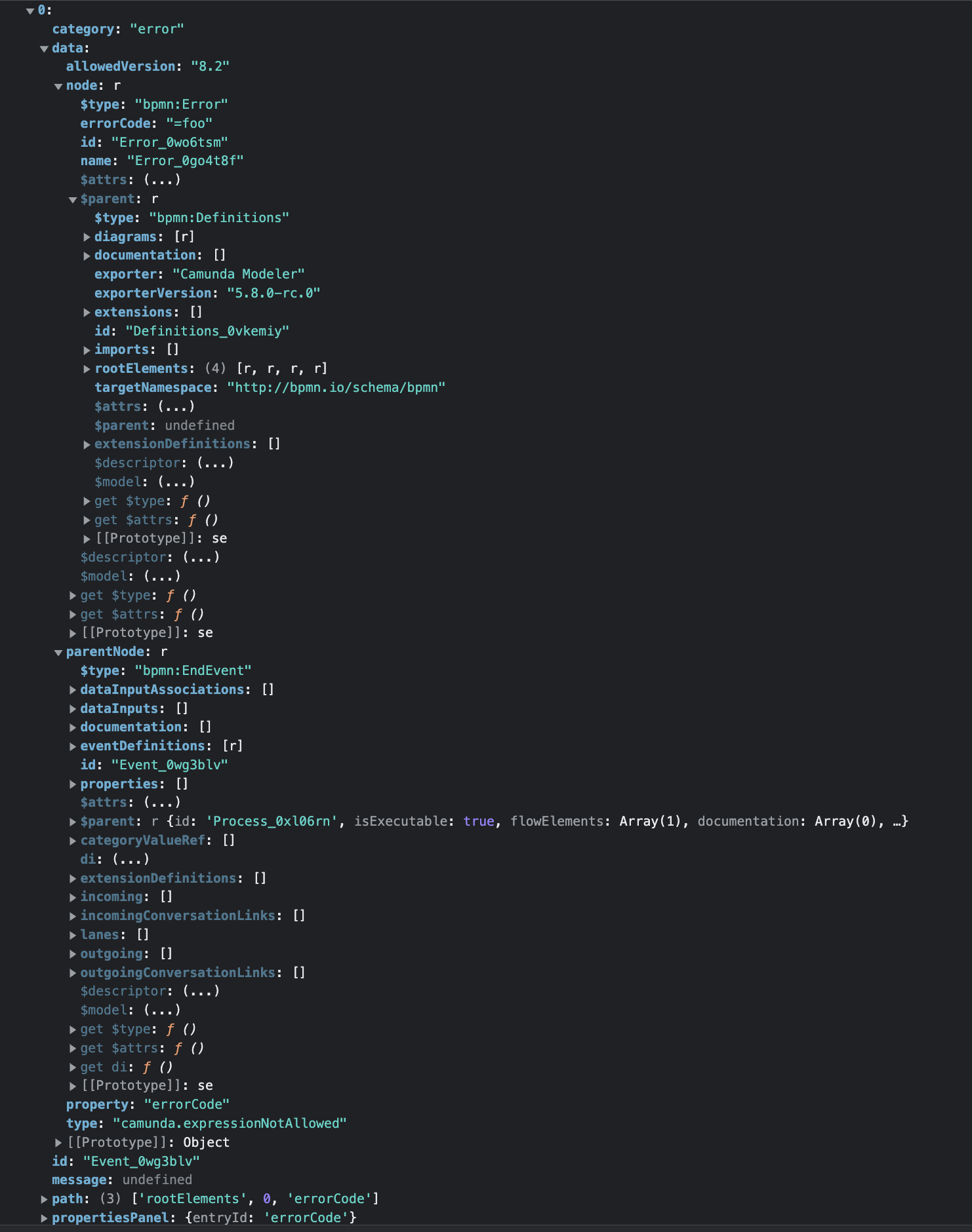 Empty Error Message When Linting Error Code Expression In 81 · Issue 3443 · Camundacamunda