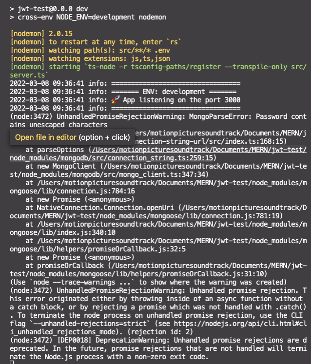 Cannot even start the project · Issue #147 · ljlm0402/typescript-express-starter · GitHub