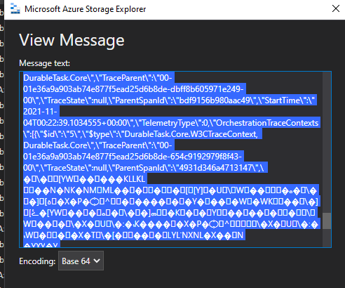 Corrupt Messages in WorkItems Queue - System.FormatException: The input is not a valid Base-64 ...
