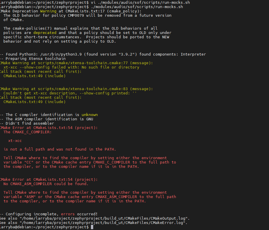 [SOF] sof/script/run-mocks.sh with error · Issue #5098 · thesofproject ...