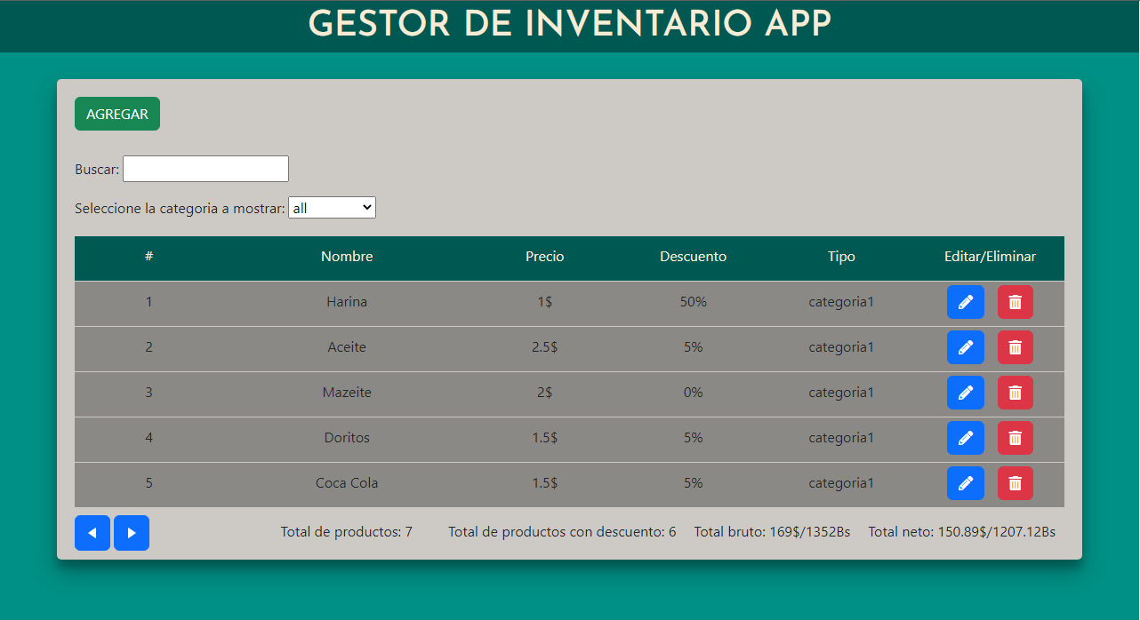GitHub - rivasss24/gestor-de-inventario-app: App web que permite incluir: nombre, código, precio ...