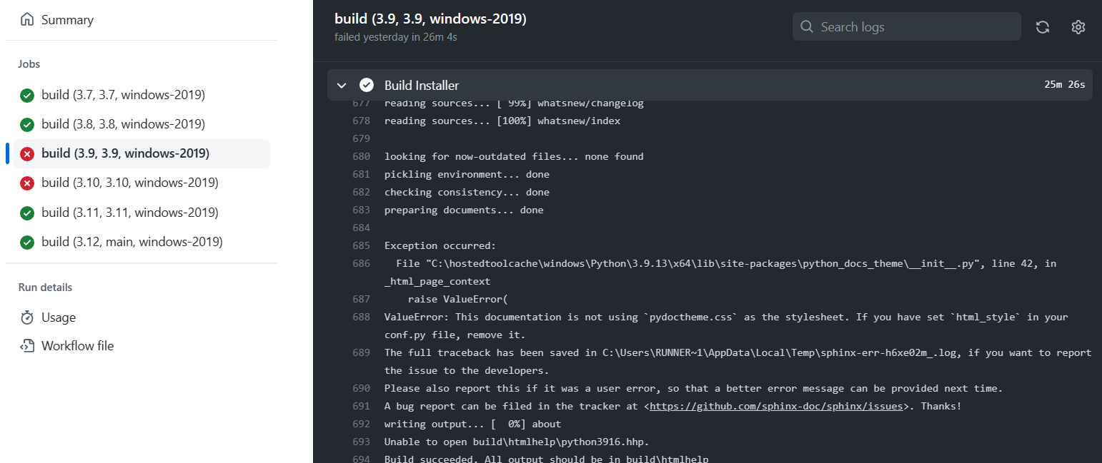 Fail to build documents on build version 3.9 and 3.10 · Issue #37 · kai2nenobu/win-python ...