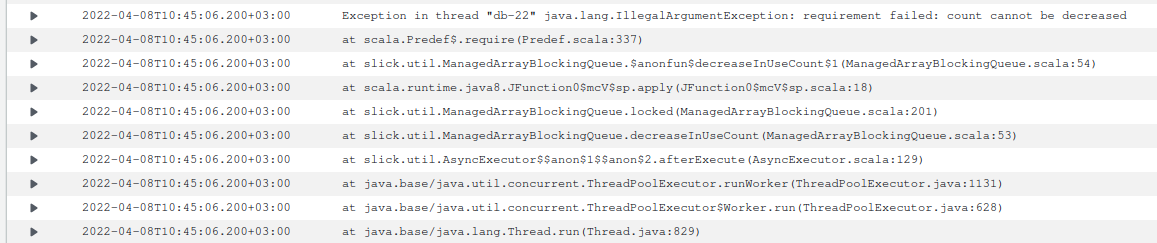 java.lang.IllegalArgumentException: requirement failed: count cannot be ...