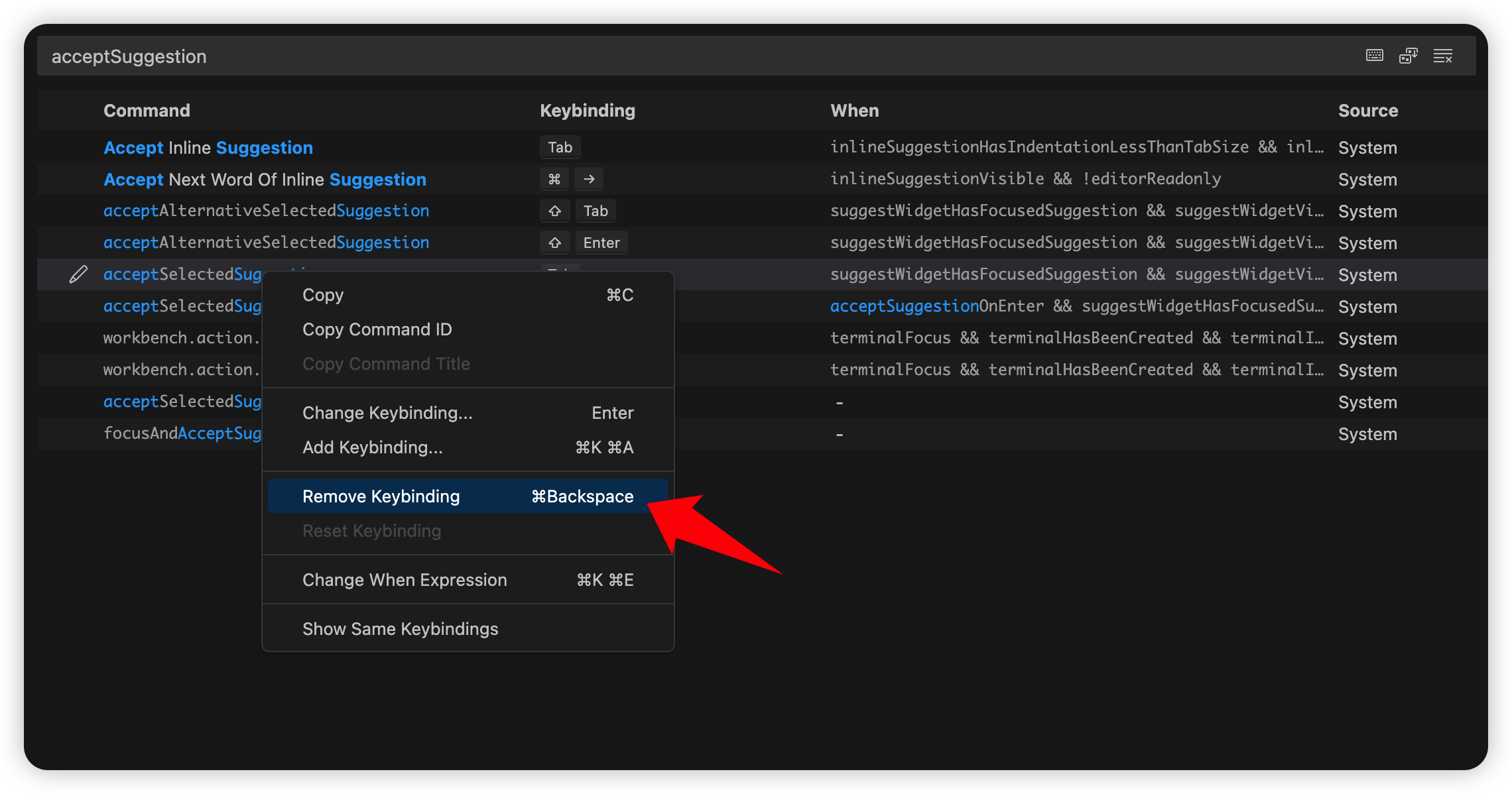 Removed Keybinding Cant Be Found In The Keybinding List · Issue 177548 · Microsoftvscode · Github