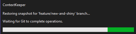 Automatic context switch on git branch with special characters in the name might not work, needs ...