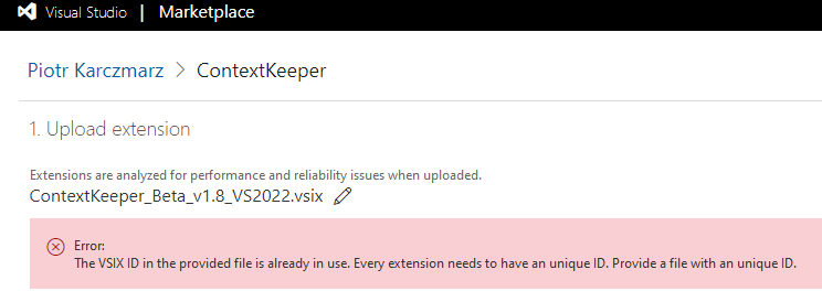 Please unlock my VSIX ID - cannot reupload my extension anymore · Issue ...