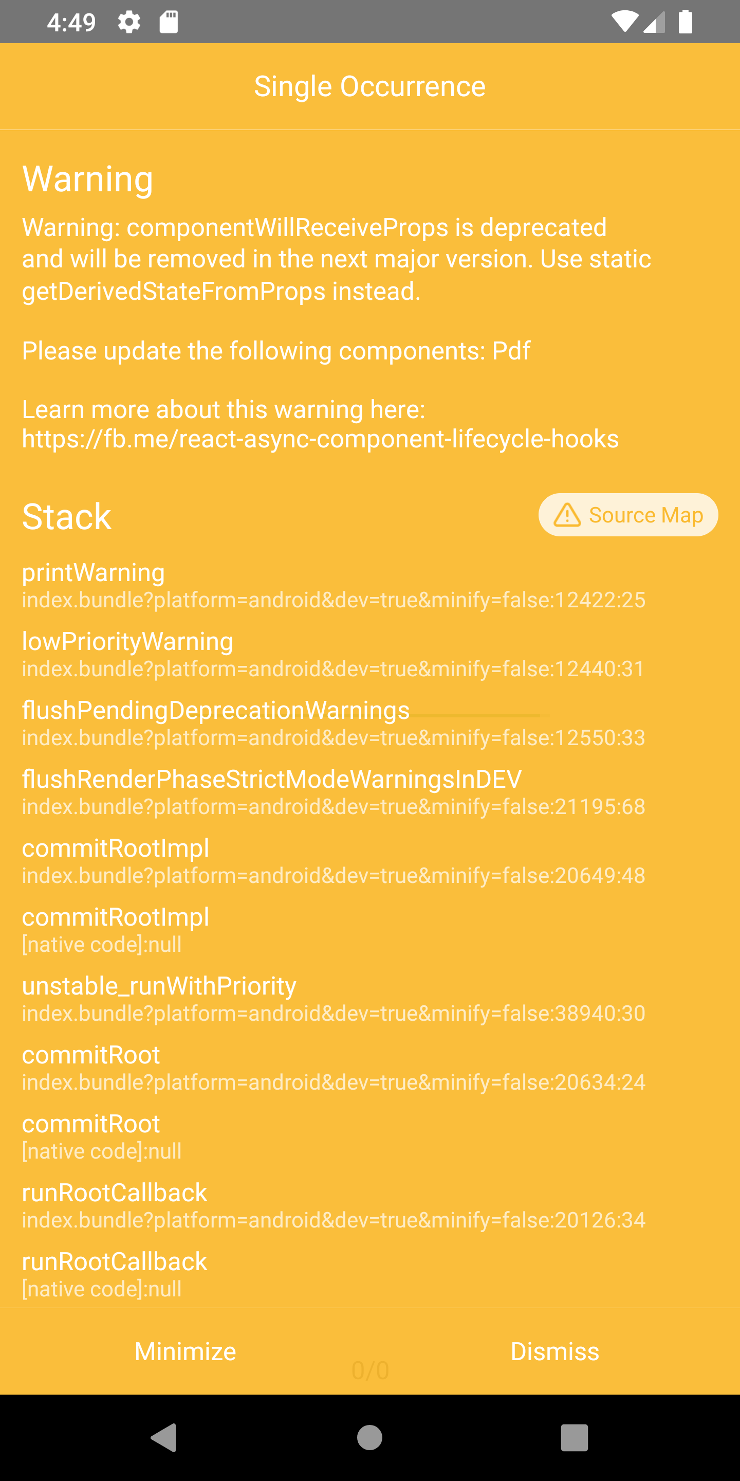 componentWillReceiveProps is deprecated and will be removed in the next major version. · Issue ...