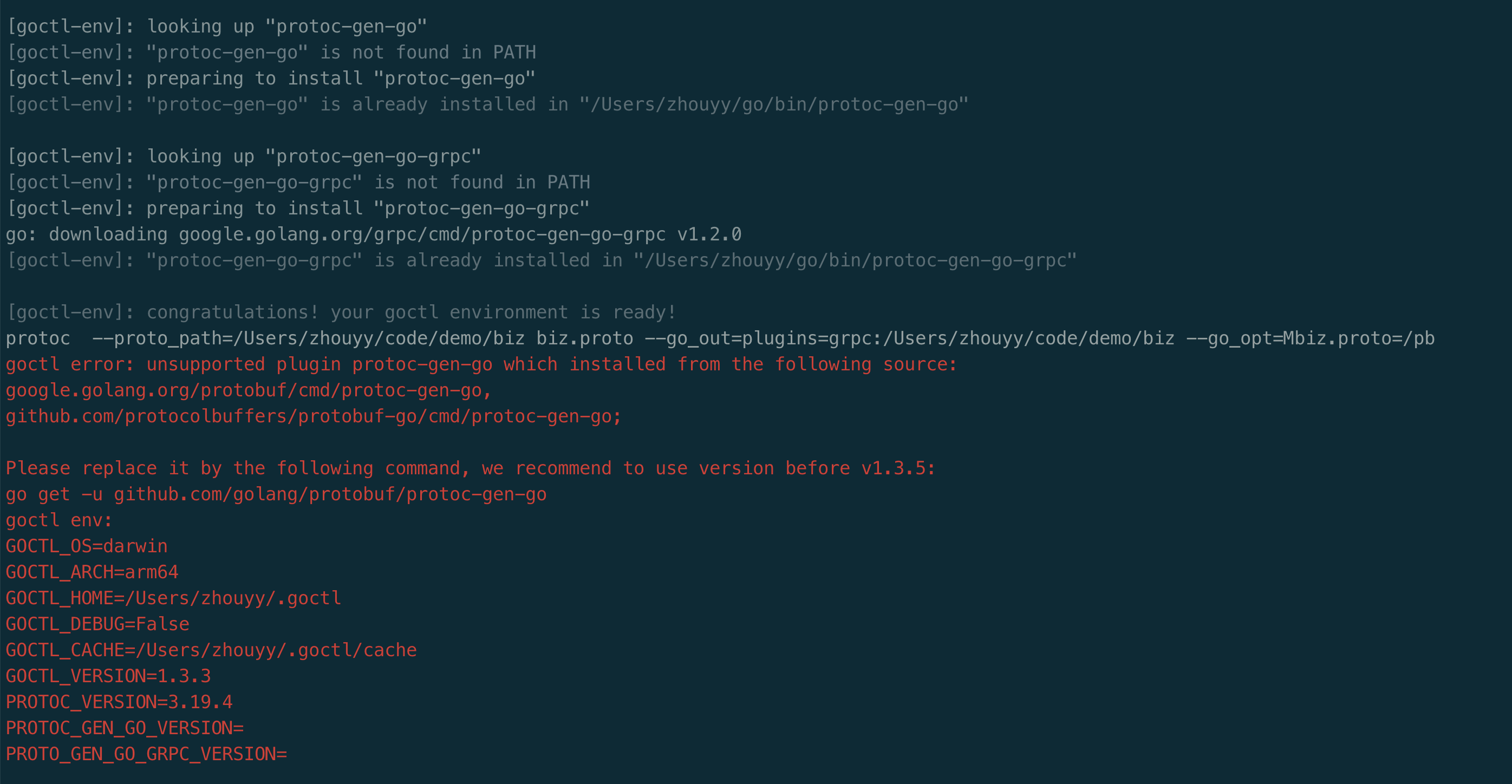 Unsupported Plugin Protoc Gen Go · Issue 1727 · Zeromicrogo Zero