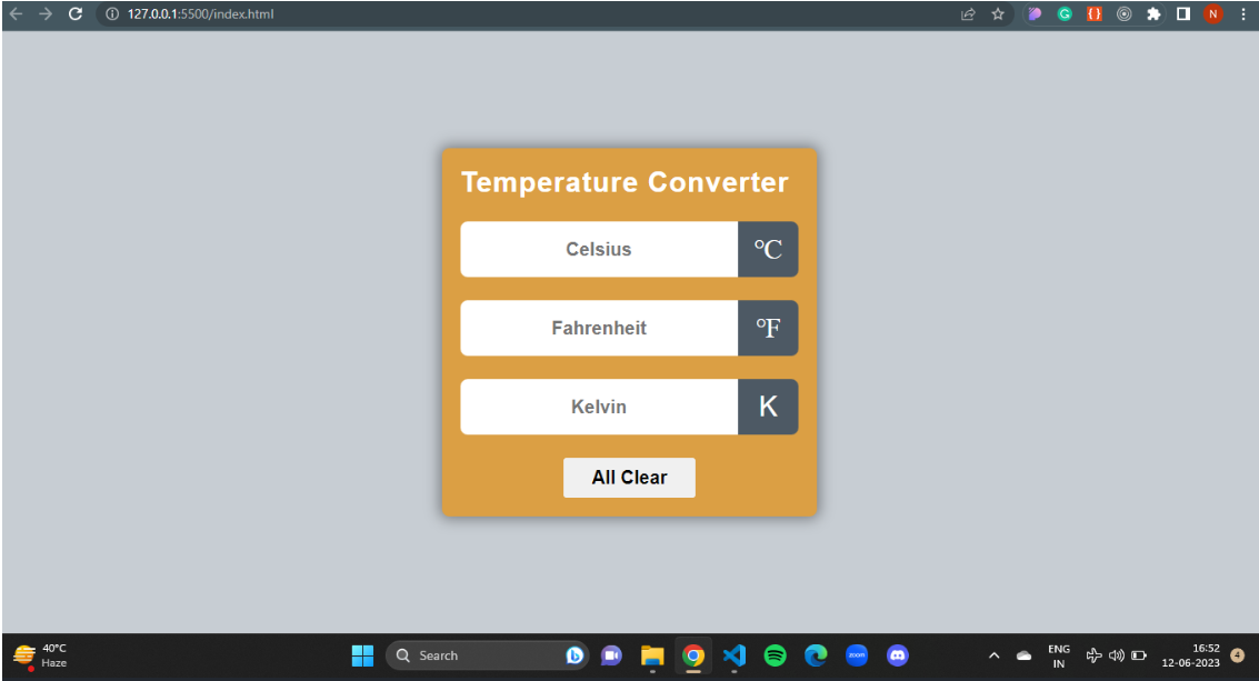 GitHub - Anjali972001/TemperatureConverter: This is the task-1 of Bharat Intern Internship