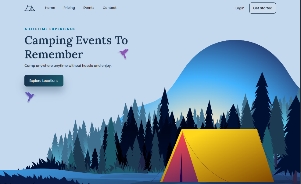 GitHub - OsmarPE/CampingLanding: This is small landing page of camping with animations and ...