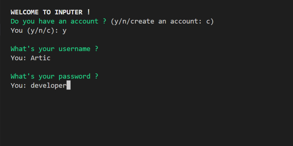 GitHub - ArticOff/inputer: A messaging system, on a terminal, in Python.