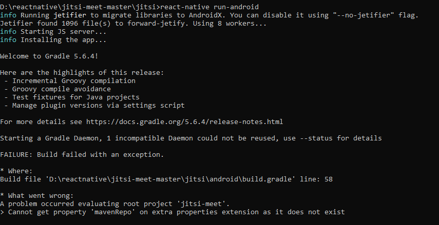 Cannot Get Property Mavenrepo On Extra Properties Extension As It