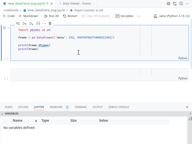 Uint64 Numbers Are Trimmed In Dataviewer · Issue 14514 · Microsoftvscode Jupyter · Github 5759