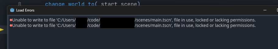 Load Error "Unable to write to file *, file in use, locked or lacking permissions." · Issue ...