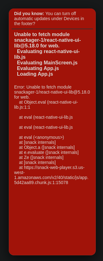 Homepage Link To Snack That Crashes · Issue 1165 · Wixreact Native Ui Lib · Github