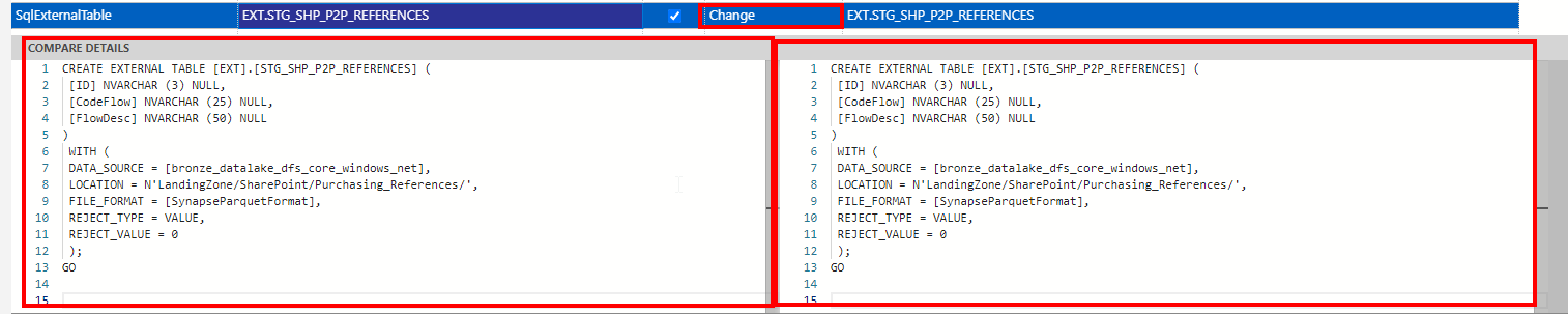 Schema compare between 2 databases with external tables doesn't work · Issue #270 · microsoft ...