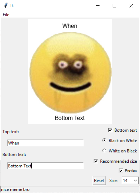 GitHub - vyper0016/meme-generator: Meme generator using Python's ...