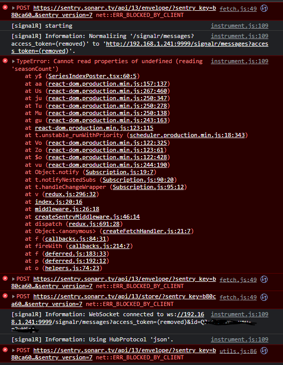 Series Index Fails To Load · Issue 5430 · Sonarrsonarr · Github