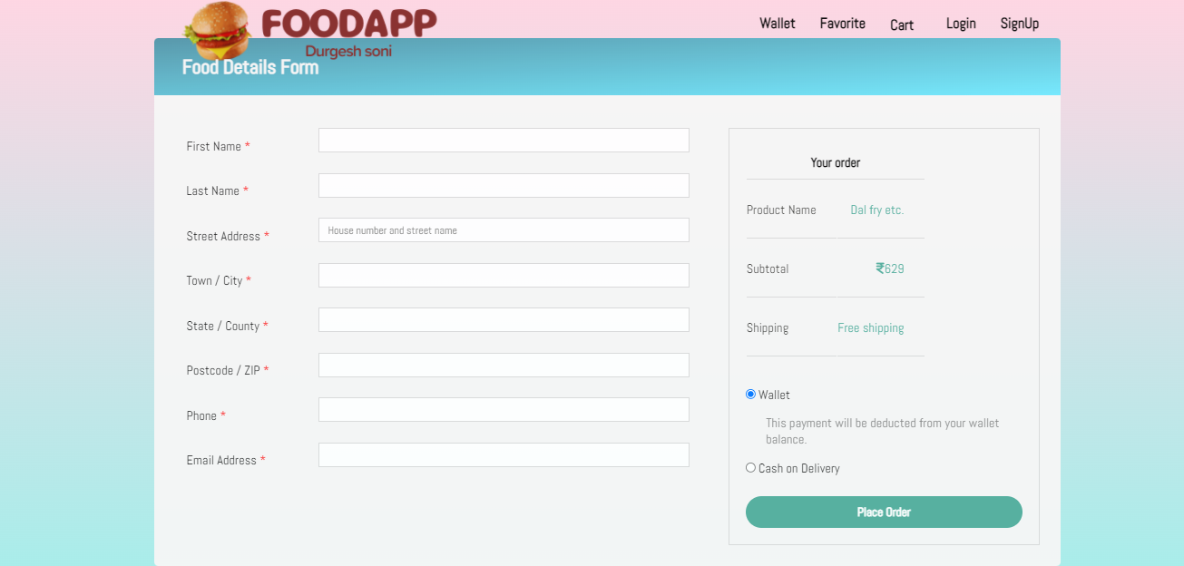 GitHub - durgeshsoni/Food-App: Food app like zomato using html, CSS & Js
