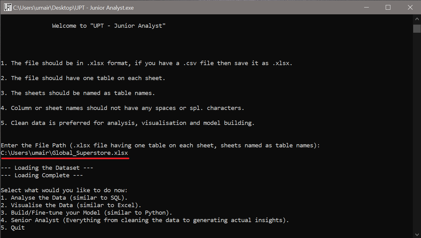 GitHub - UmairThakur/UPT-Junior-Analyst: AI Tool for quick Data Analysis, Visualisation and ...