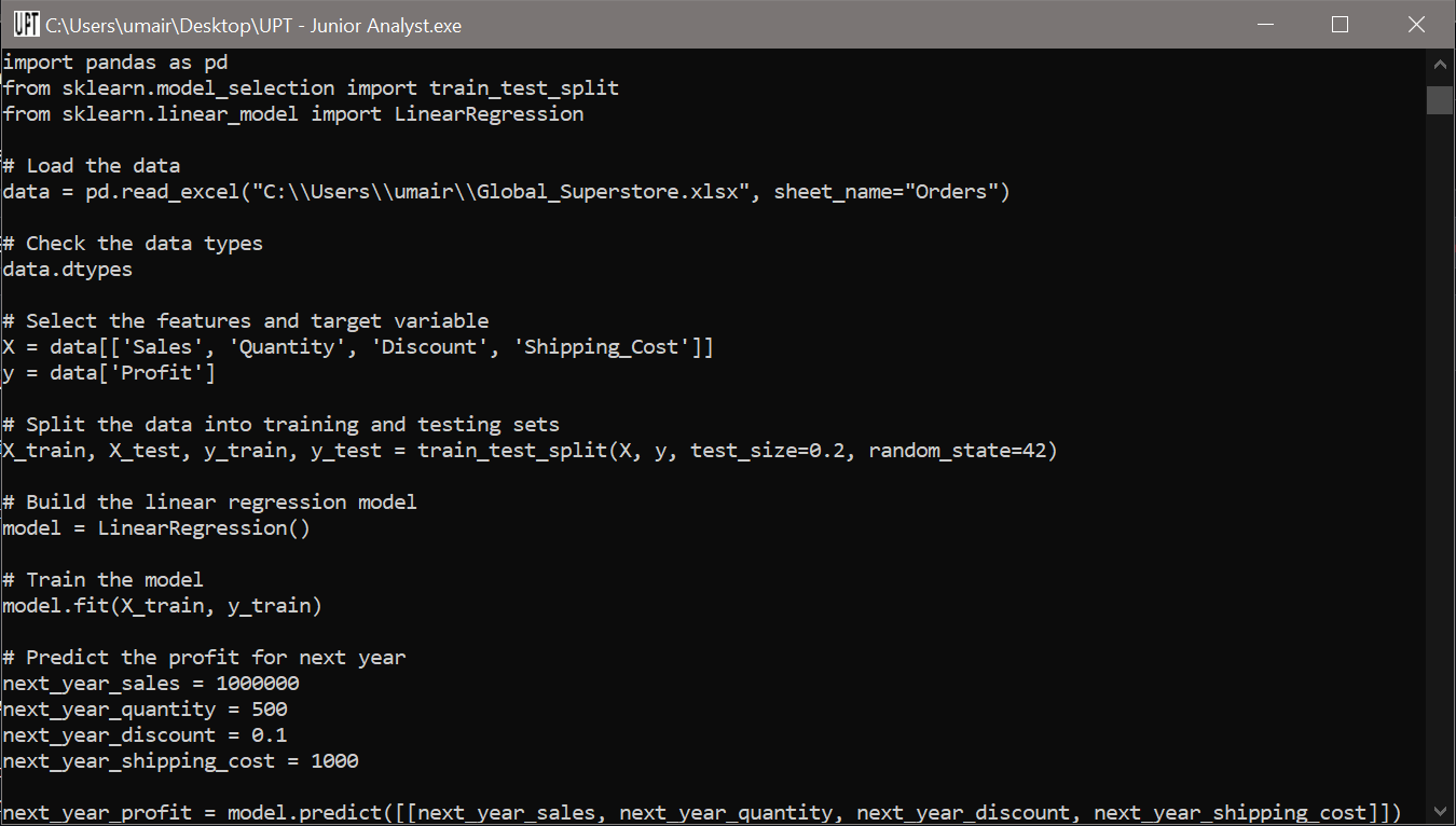 GitHub - UmairThakur/UPT-Junior-Analyst: AI Tool for quick Data Analysis, Visualisation and ...