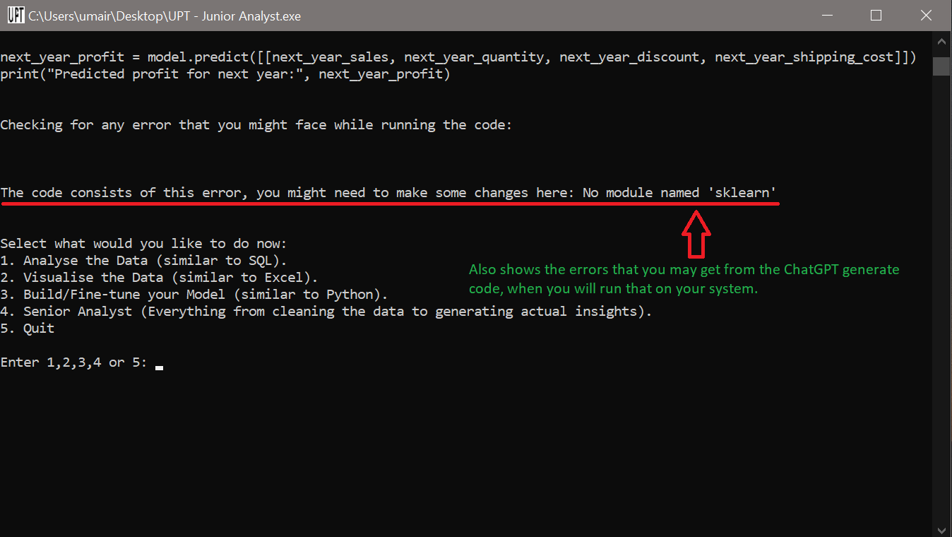 GitHub - UmairThakur/UPT-Junior-Analyst: AI Tool for quick Data Analysis, Visualisation and ...